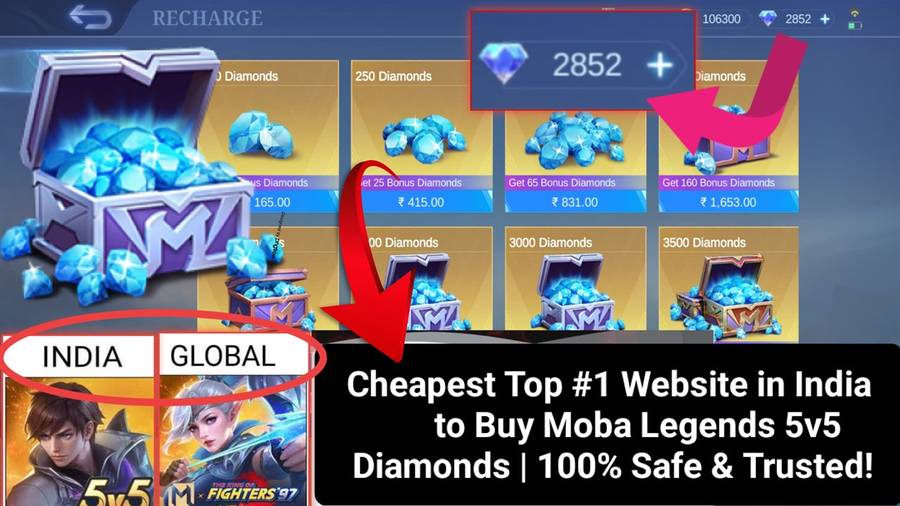 Buy MOBA Legends & Mobile Legends Diamond Recharge in India | iRestoreYT